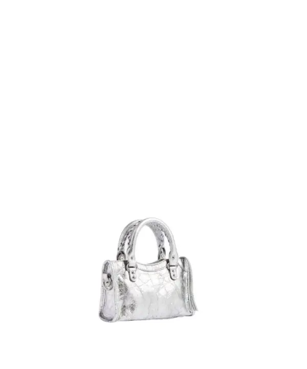 Balenciaga Le City Nano Metallic-finish Fine-grained Handbag