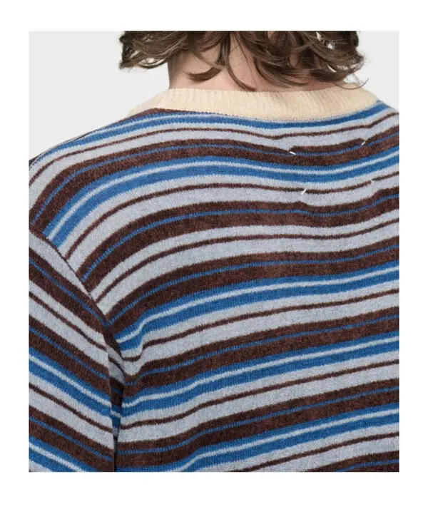 MAISON MARGIELA Striped Wool Crewneck Sweater
