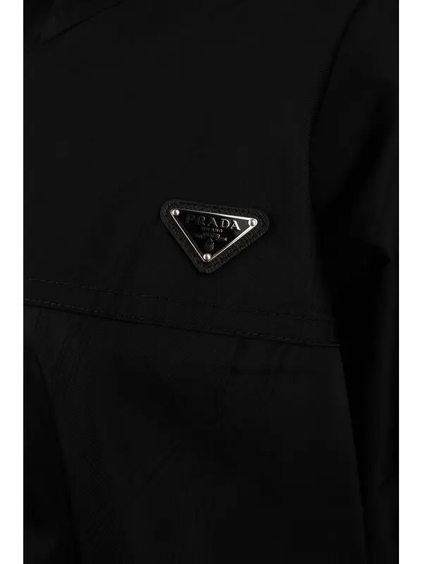 Prada Re-nylon Zip-up Hooded Raincoat