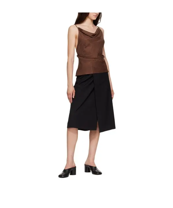 MAISON MARGIELA Wrap Design Buttoned Midi Skirt