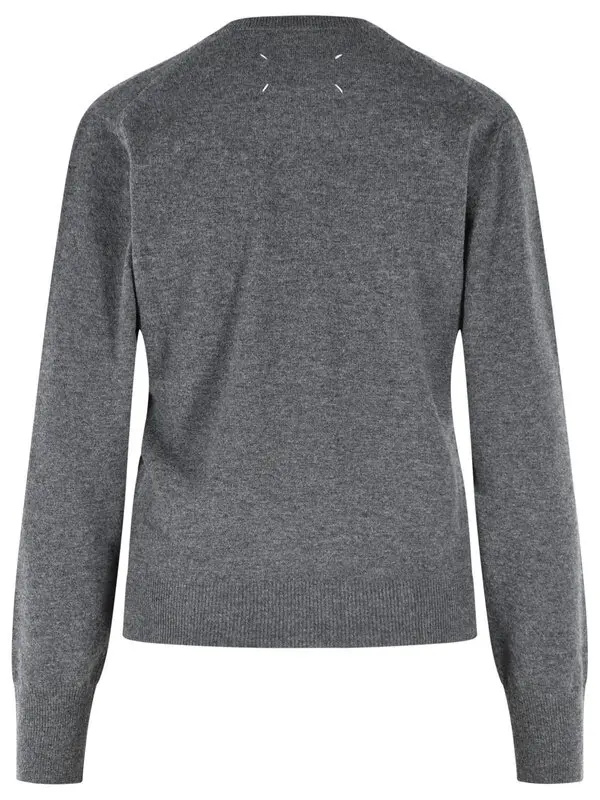 MAISON MARGIELA Long Sleeve Gathered Jumper - Grey
