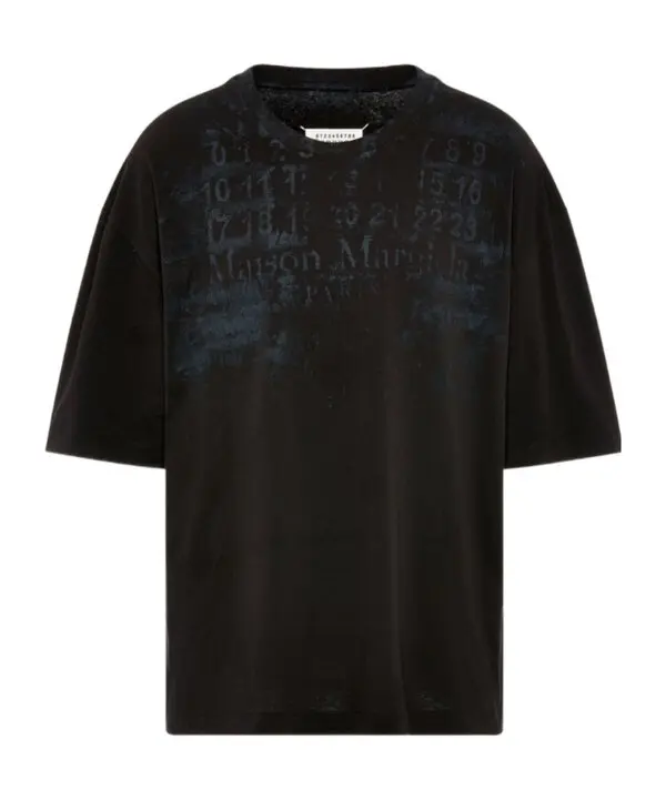 MAISON MARGIELA Logo-print Oversized T-shirt - Black
