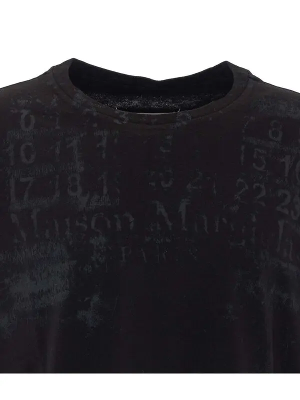 MAISON MARGIELA Oversized Numeric Logo T-shirt - Black