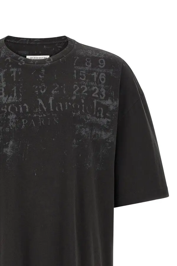 MAISON MARGIELA Oversized Numeric Logo T-shirt - Black