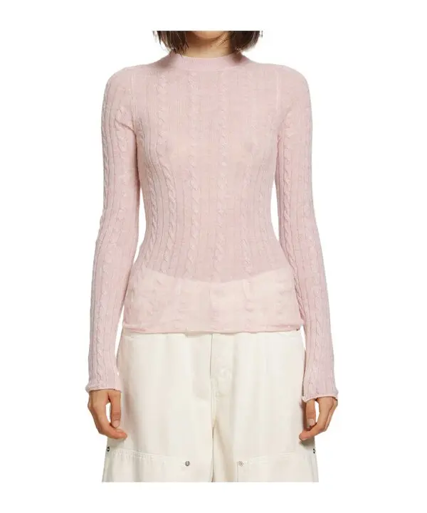 HAIKURE Cable-knit Sweater - Pink