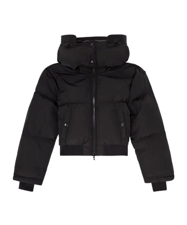DIESEL® Wrinkled-nylon Down Puffer Jacket With Detachable Hood