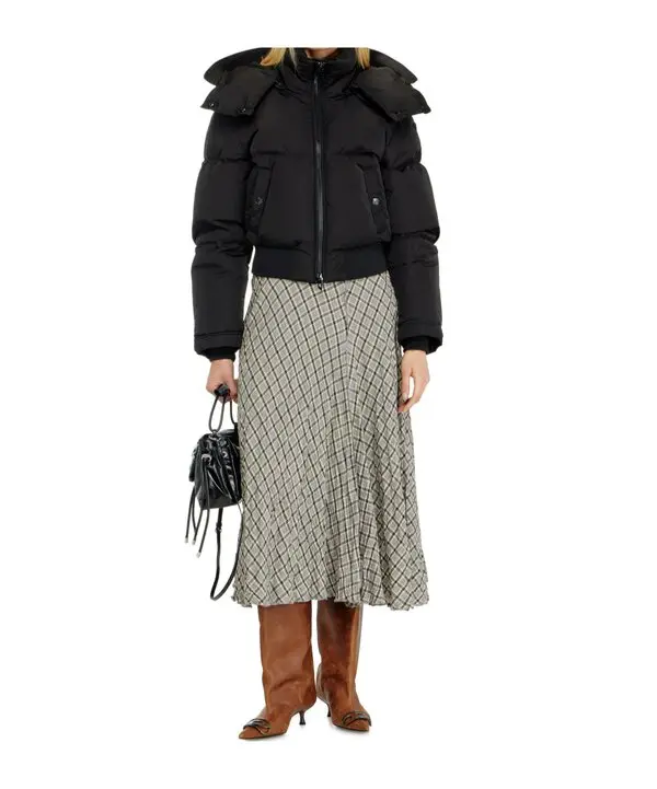 DIESEL® Wrinkled-nylon Down Puffer Jacket With Detachable Hood