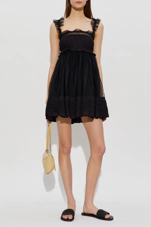 ALLSAINTS Angela Ruffled Mini Dress