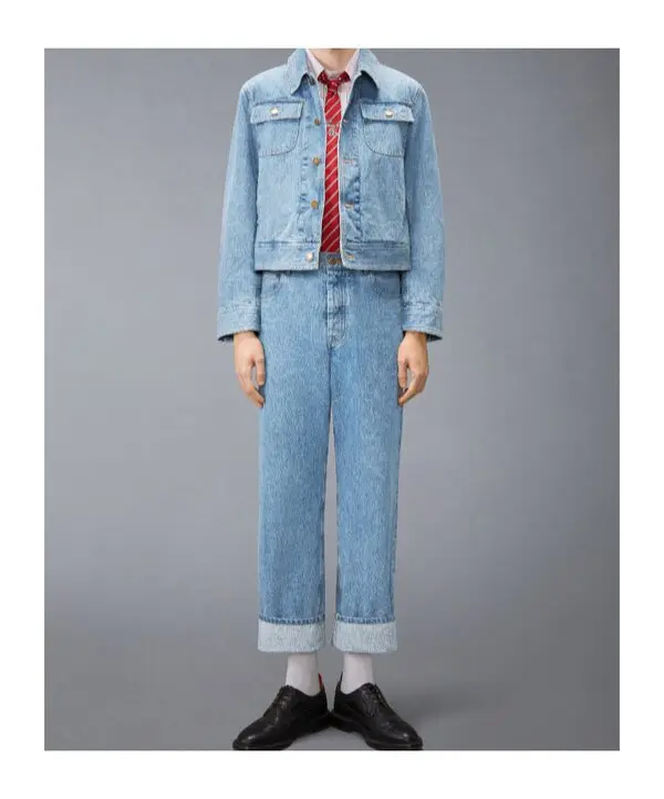 Thom Browne Straight-leg Denim Jeans With Selvedge Detail