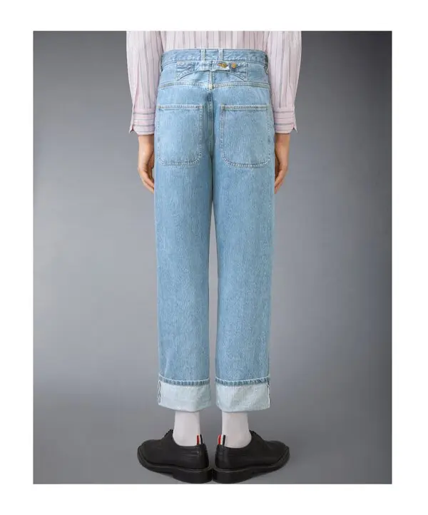 Thom Browne Straight-leg Denim Jeans With Selvedge Detail