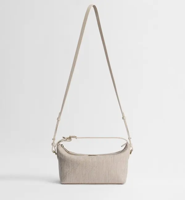 Dior Zippered Shoulder Bag With Cd Clasp