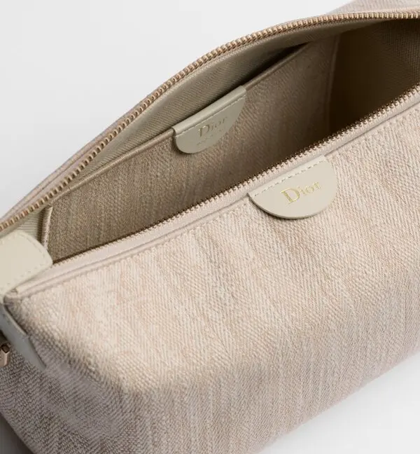 Dior Zippered Shoulder Bag With Cd Clasp