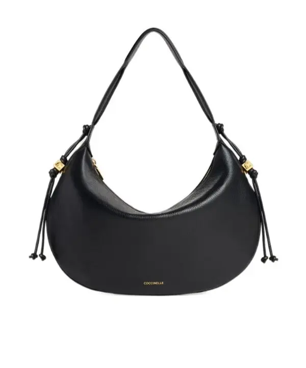 COCCINELLE Medium Leather Shoulder Bag - Black