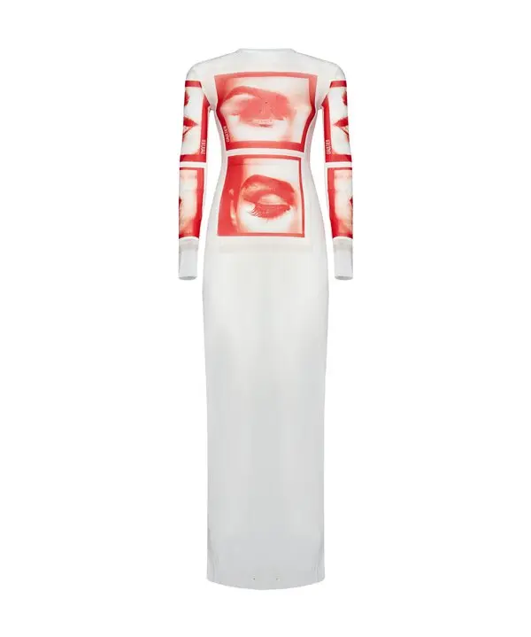 JEAN PAUL GAULTIER The Long Eyes And Lips Dress - White