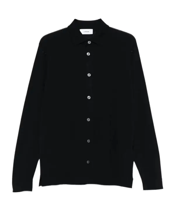 LARDINI Buttoned Shirt With Ribbed Cuffs And Hem