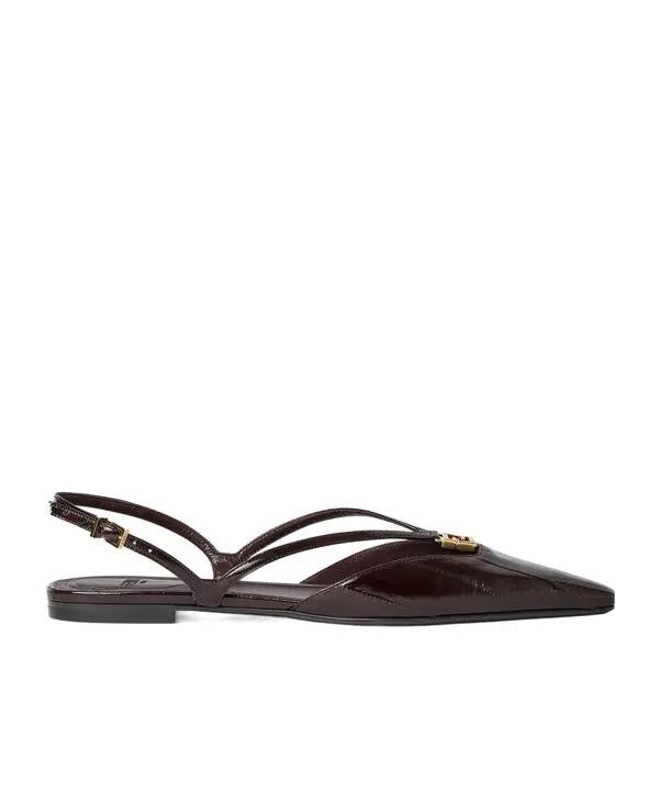 Fendi Ffold Square-toe Flats - Brown