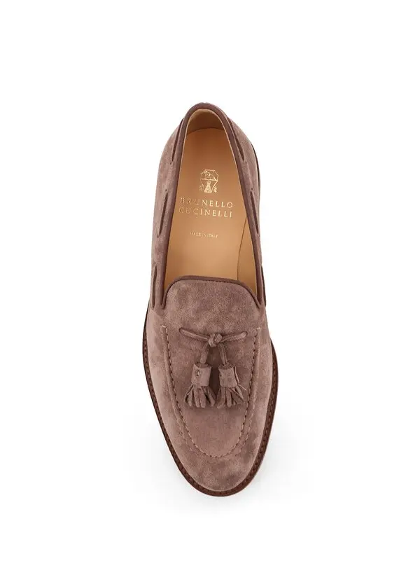 Brunello Cucinelli Tassel Detailed Almond-toe Loafers