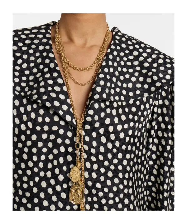 Chloé Polka-dot Silk Jacquard Minidress