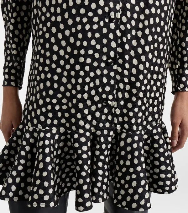 Chloé Polka-dot Silk Jacquard Minidress