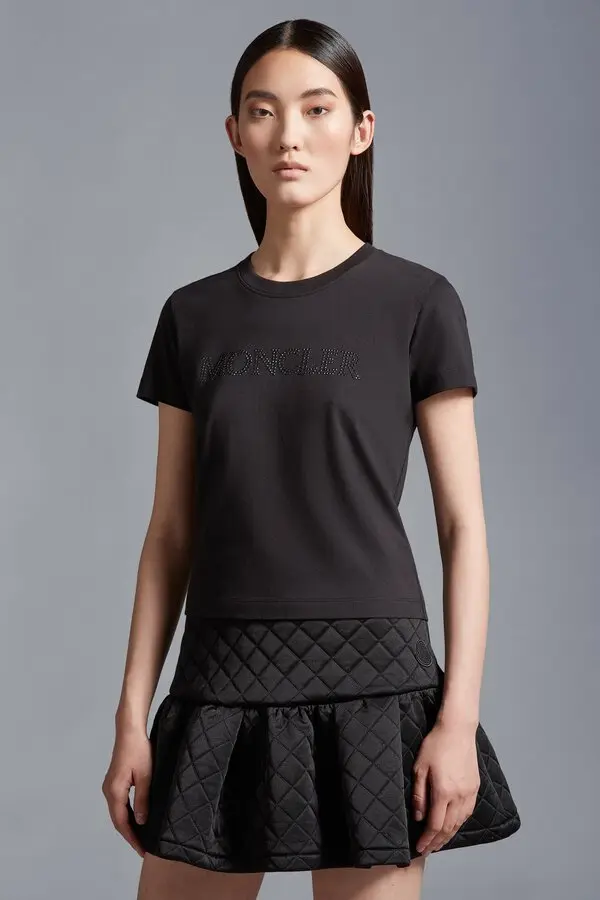 Moncler Logo Embellished Crewneck T-shirt