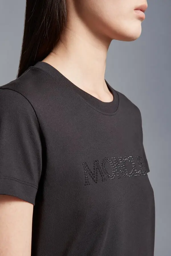 Moncler Logo Embellished Crewneck T-shirt