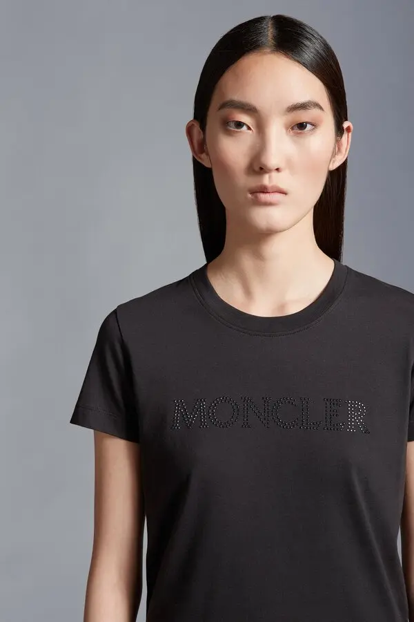 Moncler Logo Embellished Crewneck T-shirt
