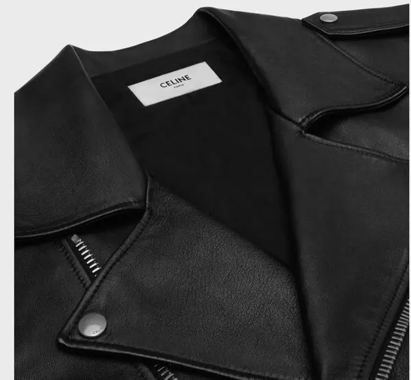 Celine Loose Biker Jacket In Calfskin