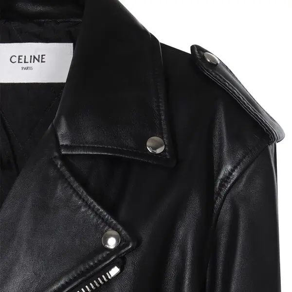 Celine Loose Biker Jacket In Calfskin