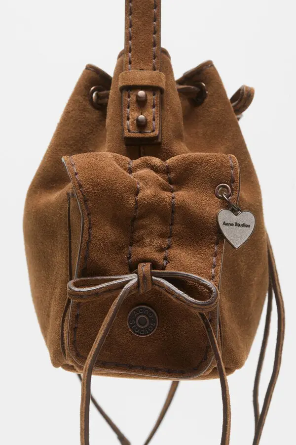 Acne Studios Mini Multipocket Suede Shoulder Bag