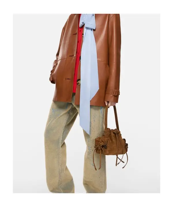 Acne Studios Mini Multipocket Suede Shoulder Bag