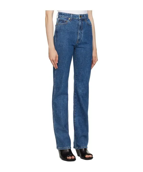 Khaite Danielle High Waist Straight Leg Jeans