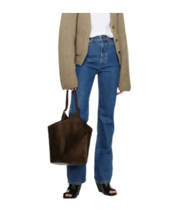 Khaite Danielle High Waist Straight Leg Jeans
