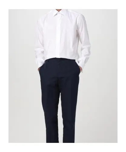 Brioni Pointed-collar Twill Shirt