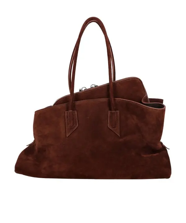 Attico La Passeggiata Suede Medium Tote - Brown