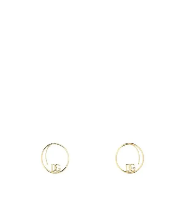 Dolce & Gabbana Dolce Gabbana Dg Logo Engraved Hoop Earrings