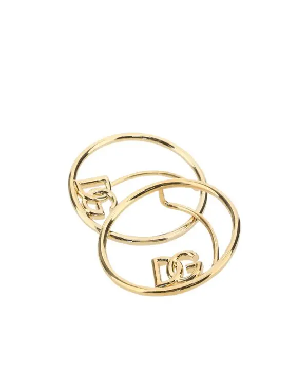 Dolce & Gabbana Dolce Gabbana Dg Logo Engraved Hoop Earrings