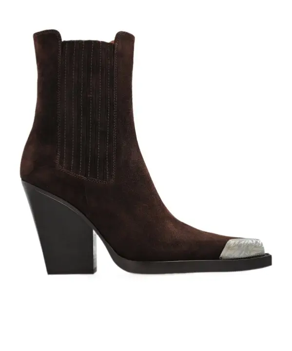 Paris Texas Dallas Embellished Toe Boots - Black