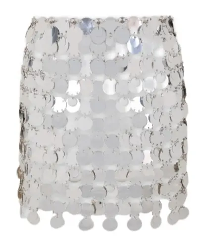 Rabanne Sequin Disc Mini Skirt