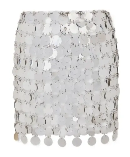 Rabanne Sequin Disc Mini Skirt