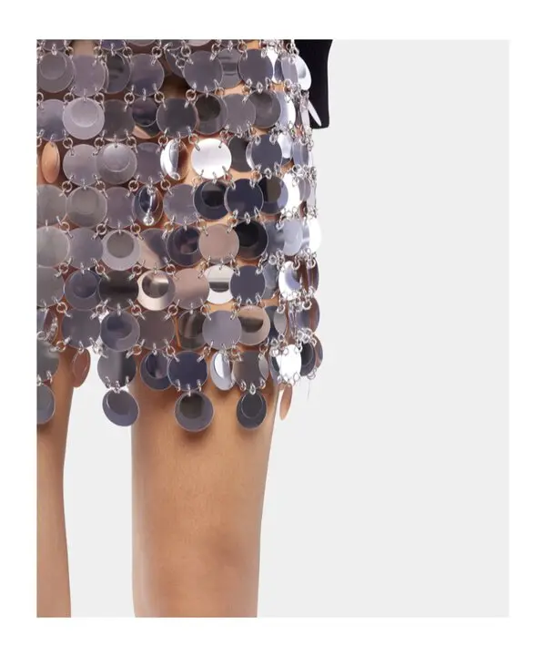 Rabanne Sequin Disc Mini Skirt