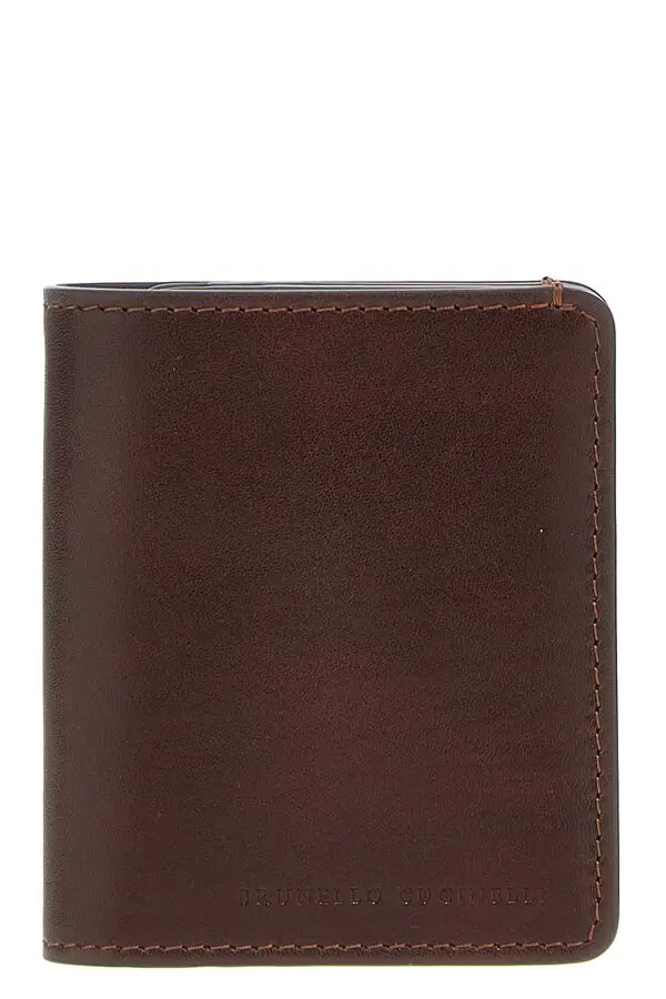 Brunello Cucinelli Logo Embossed Cardholder - Red