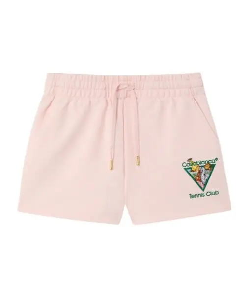 Casablanca Tennis Club Triangle Drawstring Shorts - Pink