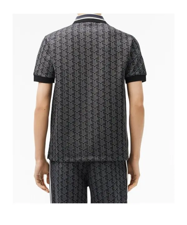 Lacoste Monogram-jacquard Polo Shirt