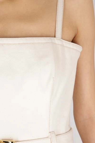 Prada Belted Sleeveless Tailored Jumpsuit With Wide Leg