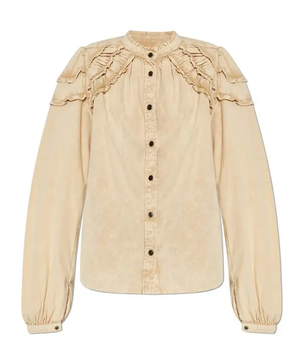 Isabel Marant Étoile Milya Ruched Detail Blouse - Beige