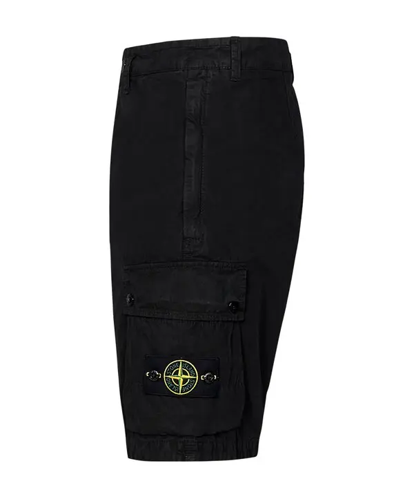 Stone Island Logo Patch Knee-high Shorts
