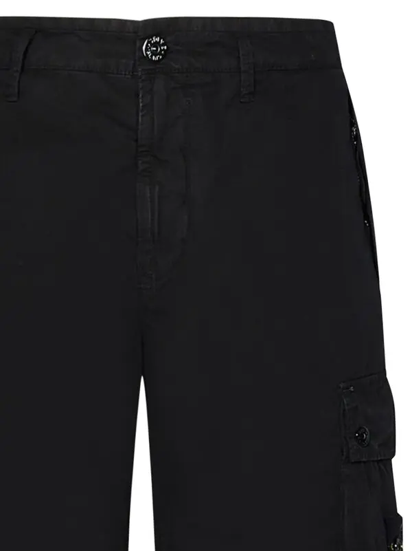 Stone Island Logo Patch Knee-high Shorts