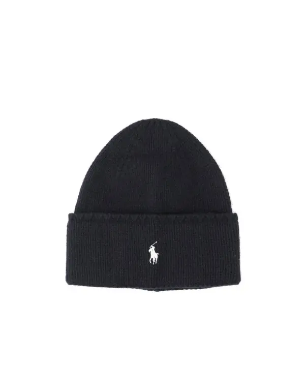 Polo Ralph Lauren Classic Logo Embroidered Beanie - Black