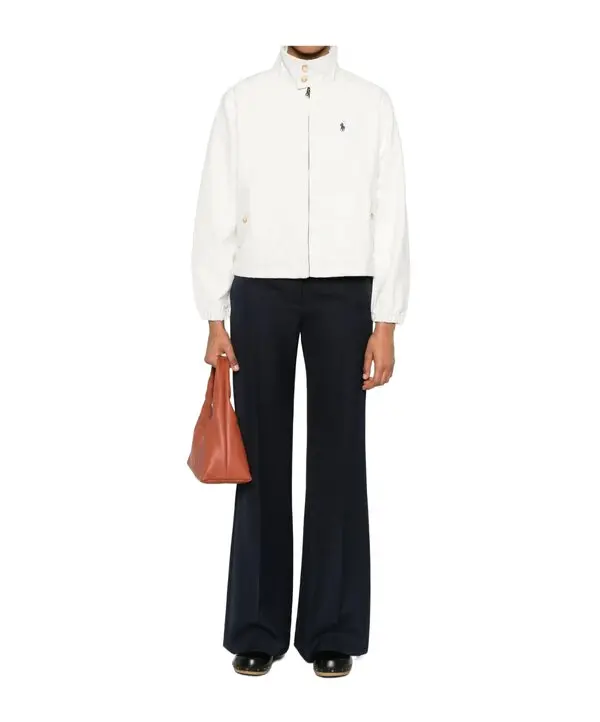 Polo Ralph Lauren High Neck Zipped Jacket - Washed White