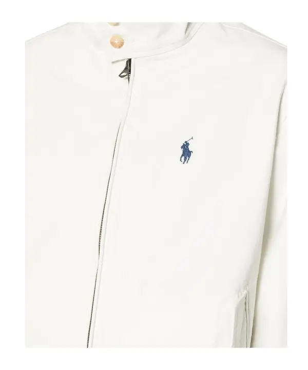 Polo Ralph Lauren High Neck Zipped Jacket - Washed White